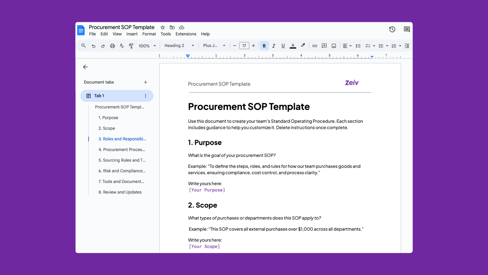Ready-to-Edit Procurement SOP Template