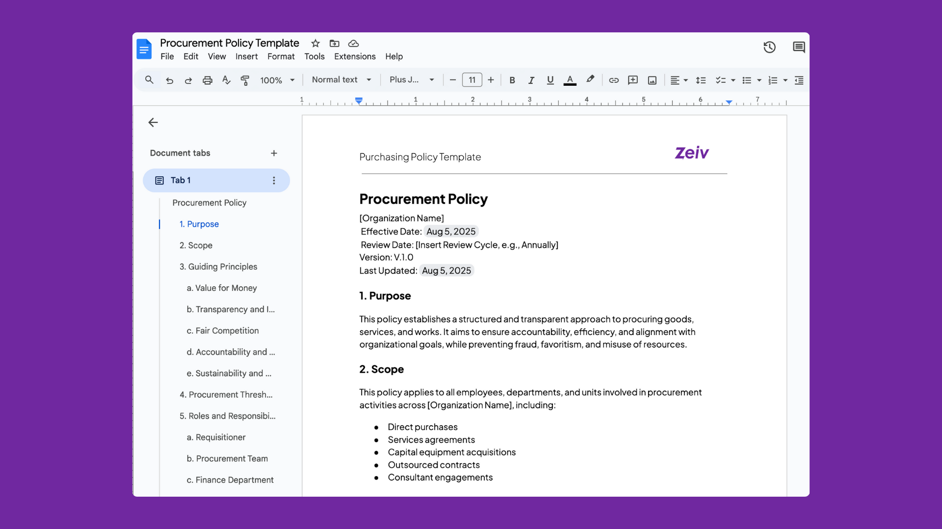 Procurement Policy Template [Download for Free]