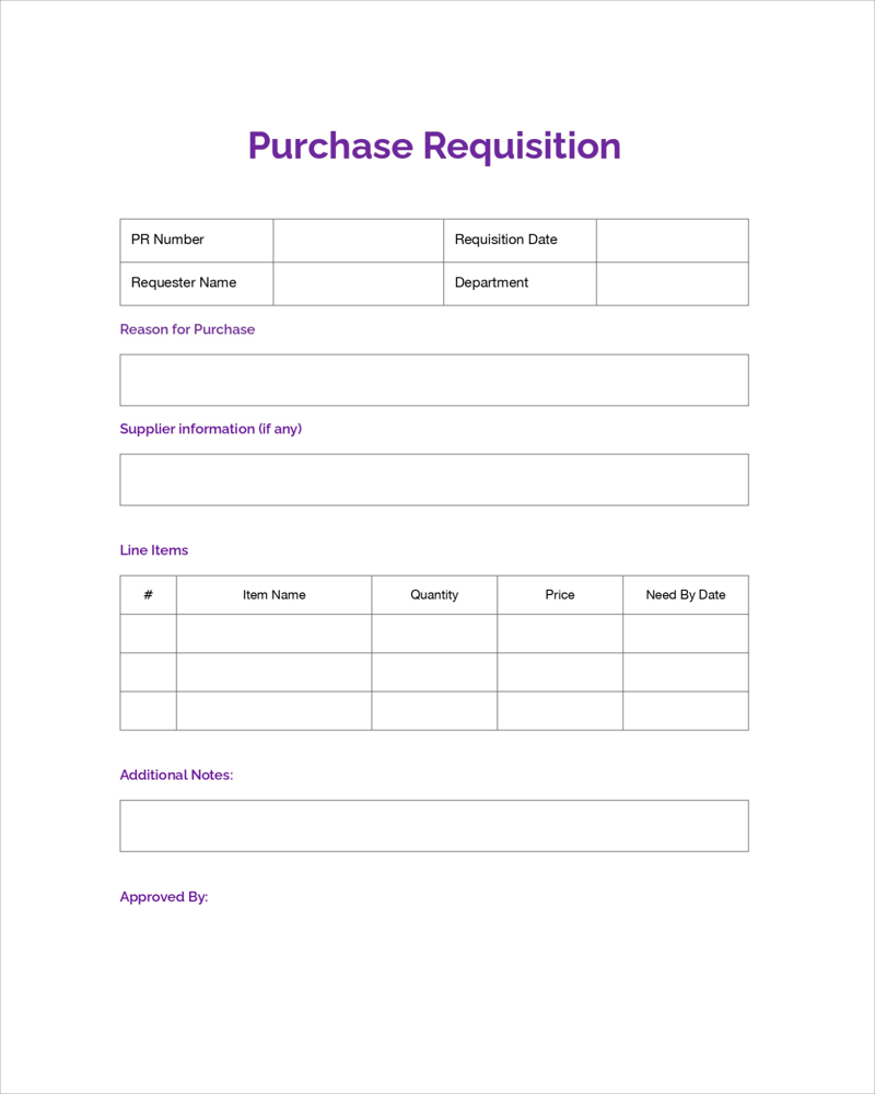 What is a purchase requisition?